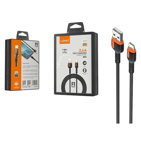 CABLE DE CARGA Y DATOS USB A TIPO C 2 MTS LDNIO LS532 – Click ...