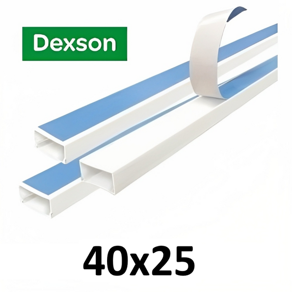 CANALETA DEXSON 40X25 BLANCAS C ADESHIVO – Click Soluciones Digitales - La Concordia
