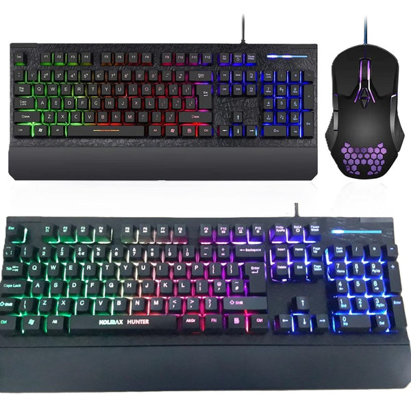 COMO TECLADO Y MOUSE GAMER KOLMAX HUNTER RGB KB-G15L+GM817 – Click ...